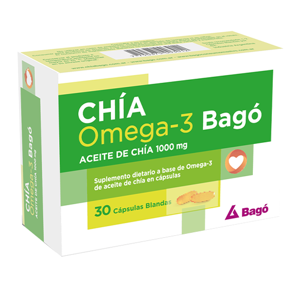 Chia Omega-3 Bagó cápsulas blandas | Laboratorios Bagó